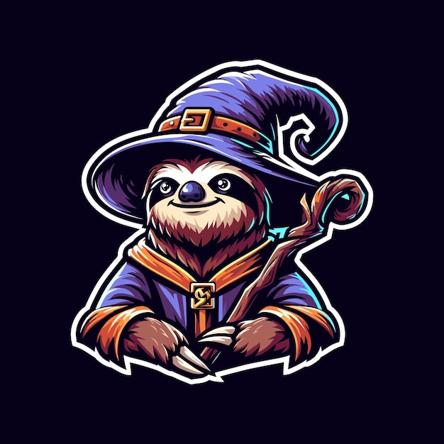 Magical Sloth Wizard in Enchanted Robes | Jiffy Designs