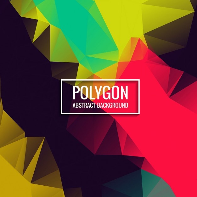 Vibrant Geometric Polygon Design with Abstract Background | Jiffy Designs