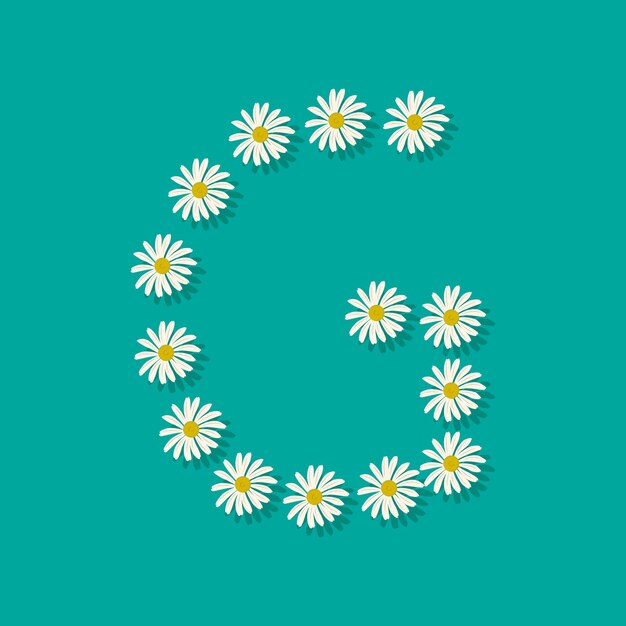 Cheerful Daisy Flower Arrangement in Letter G Shape | Jiffy Designs