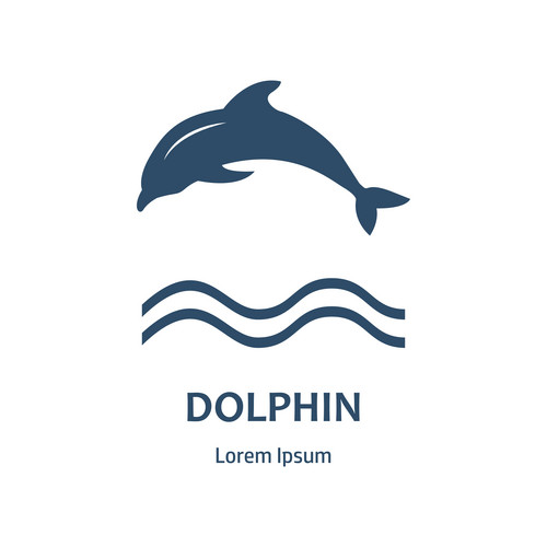 Dolphin Logo Icon Design Element. Vector Logo Concept Illustration ...