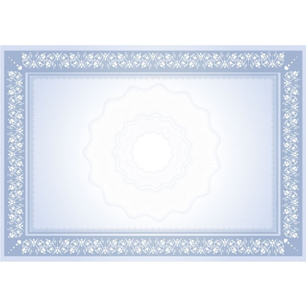 Intricate Blue Floral Frame with Geometric Patterns | Jiffy Designs