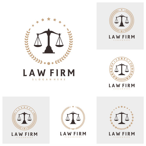 Set Of Justice Logo Vector Template, Creative Law Firm Logo Design ...