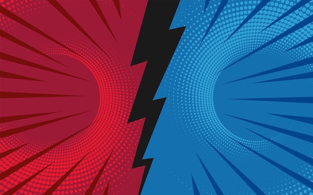 Vibrant Clash of Opposing Comic Book Backgrounds | Jiffy Designs