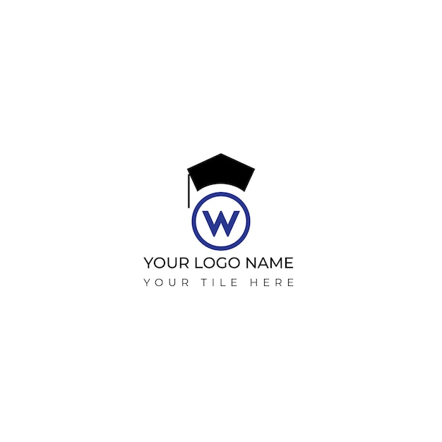 Prestigious Academic Logo with Monogram and Graduation Cap | Jiffy Designs