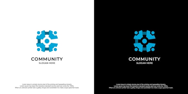 Interconnected Community Symbols in Minimalist Style | Jiffy Designs