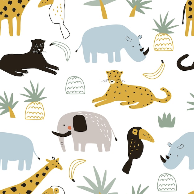 Vibrant Safari Animals Illustrated Collection | Jiffy Designs
