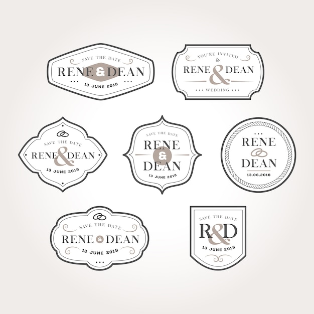 Elegant Vintage-Style Logos for Rene Dean Brand | Jiffy Designs