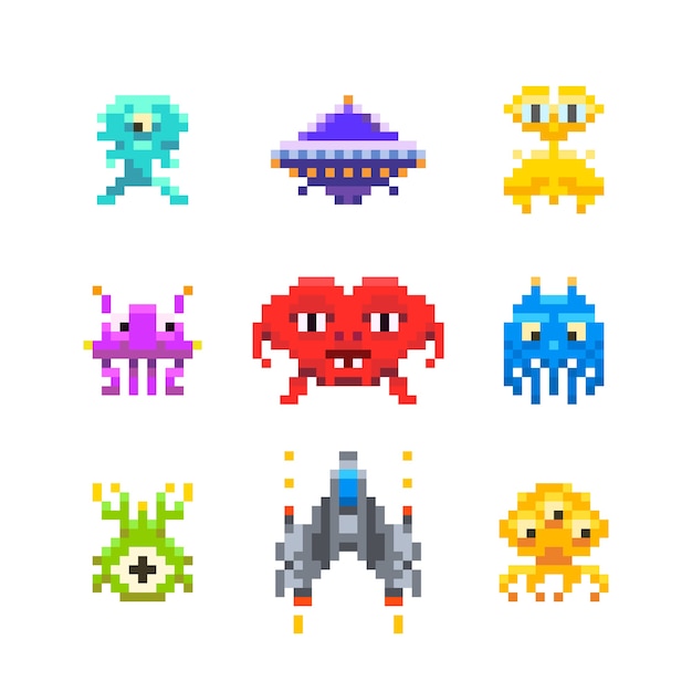 Vibrant Pixel Art Creatures: A Diverse Collection of Retro-Inspired ...