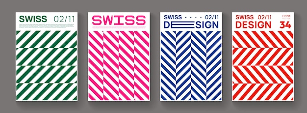 Vibrant Swiss Design Posters with Bold Geometric Patterns | Jiffy Designs