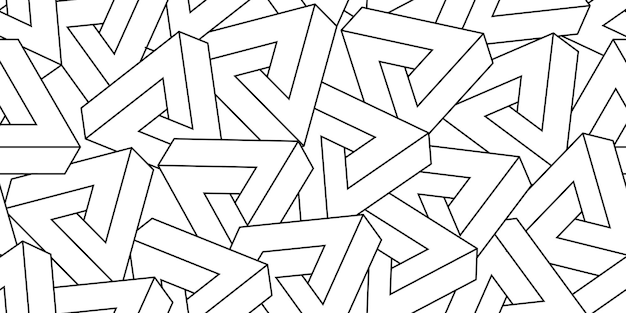 Interlocking Geometric Patterns in Black and White | Jiffy Designs