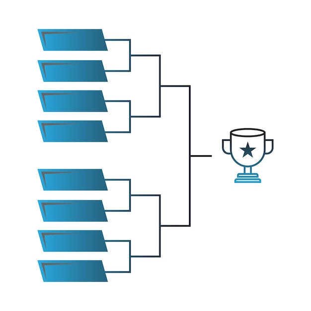 Elegant Tournament Bracket with Trophy Icon | Jiffy Designs