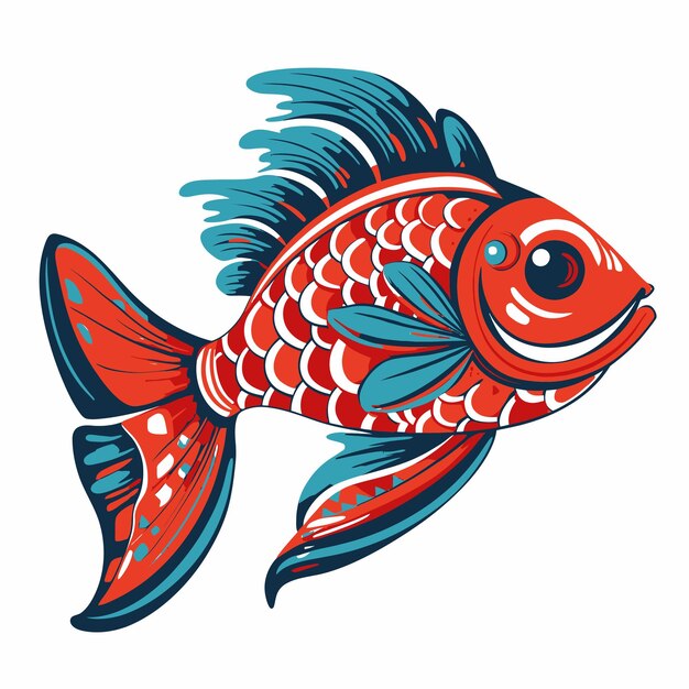 Vibrant and Whimsical Cartoon Fish with Striking Colors | Jiffy Designs
