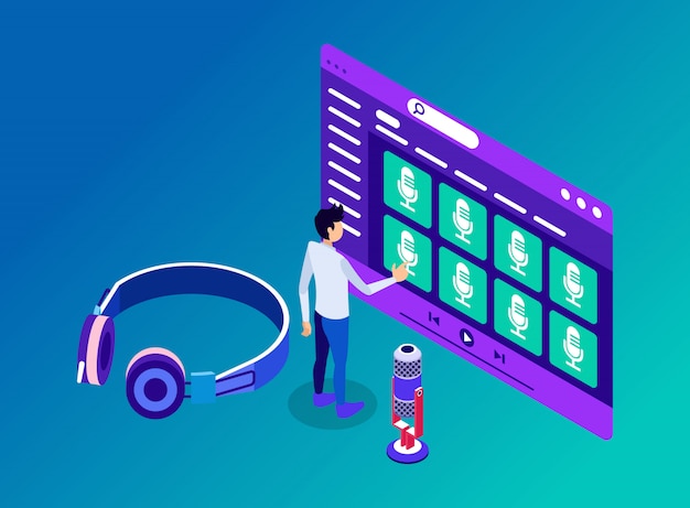 Futuristic digital entertainment platform with interactive icons and ...