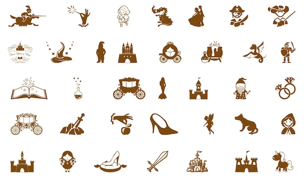 Enchanting Fairy Tale Icons: A Whimsical Collection of Beloved Symbols ...