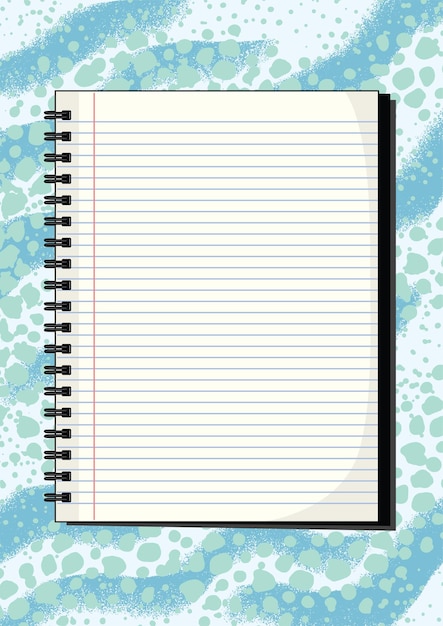 Aqua Swirl Notebook with Blank Lined Pages | Jiffy Designs