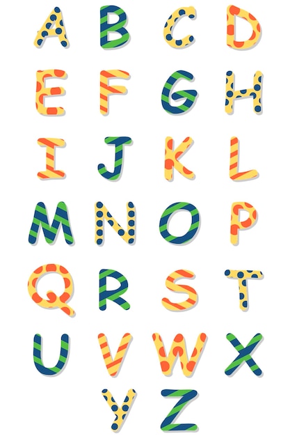 Vibrant Polka Dot Alphabet Letters Collection | Jiffy Designs