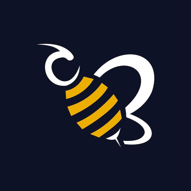 Buzzing Bee with Vibrant Stripes on Midnight Blue | Jiffy Designs