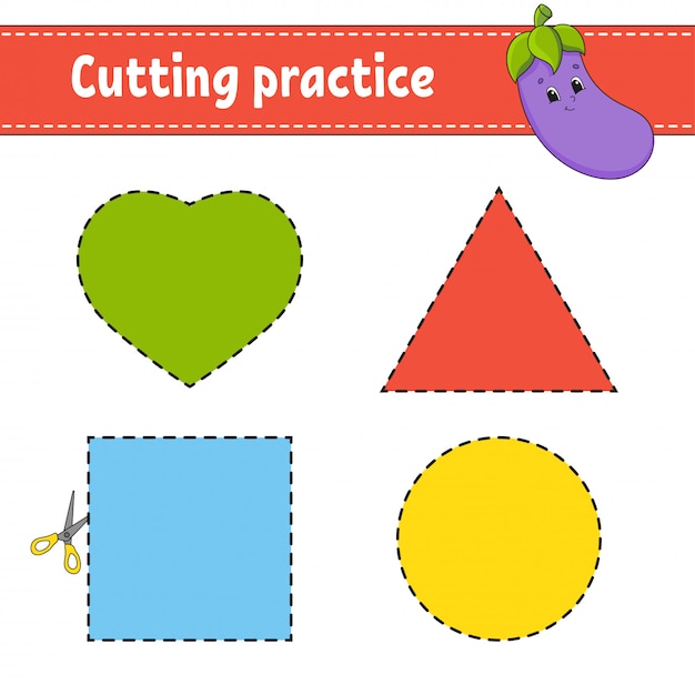 Colorful Cutting Practice Shapes for Kids' Learning | Jiffy Designs