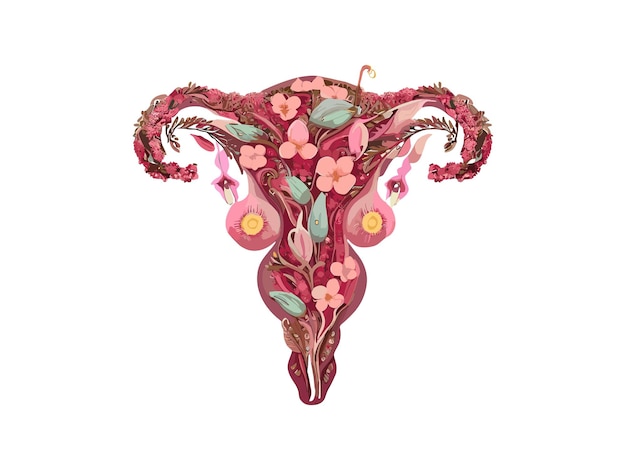 Vibrant Floral Uterus: A Stunning Anatomical Masterpiece | Jiffy Designs