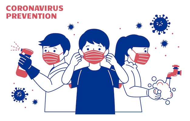 Colorful Cartoon Characters Practicing Coronavirus Safety Measures ...