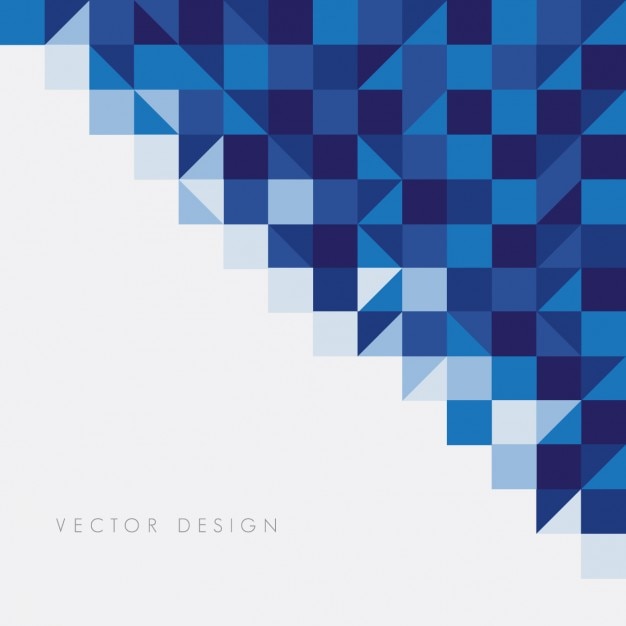 Geometric Blue Square Pattern with Gradient Shades and Text | Jiffy Designs