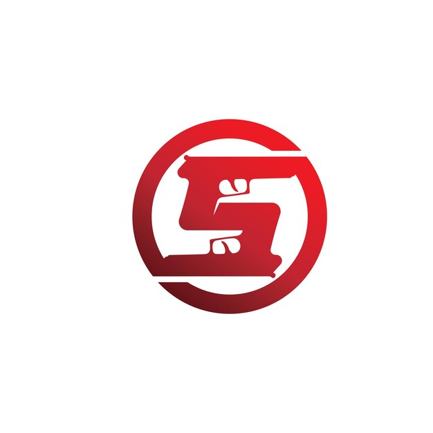 Powerful Red Handgun Silhouette in Circular Emblem | Jiffy Designs