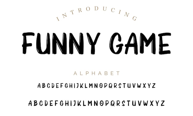 Whimsical Alphabet Display with Playful 'Funny Game' Lettering | Jiffy ...