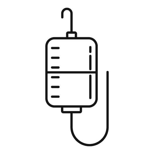 Minimalist Medical Infusion Bag Icon | Jiffy Designs