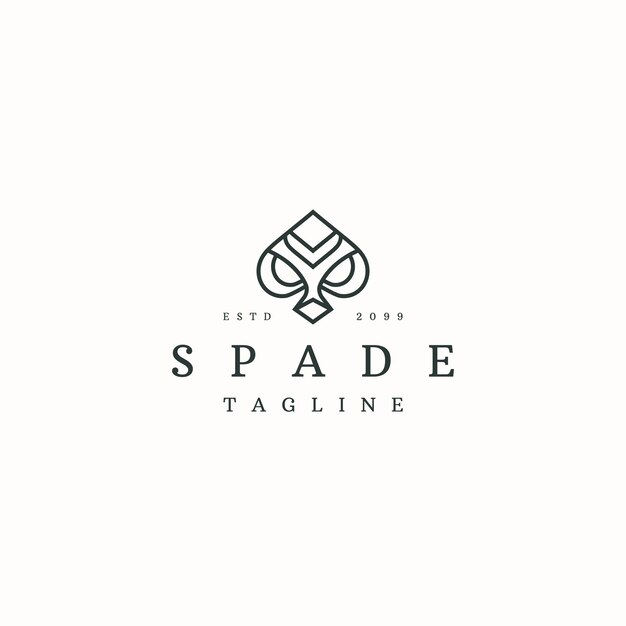 Elegant Spade-Inspired Emblem with Refined Typographic Style | Jiffy ...