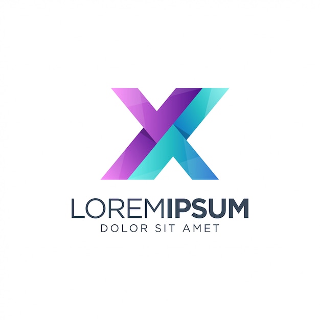Vibrant Intersecting X-Shaped Logo with Gradient Colors | Jiffy Designs