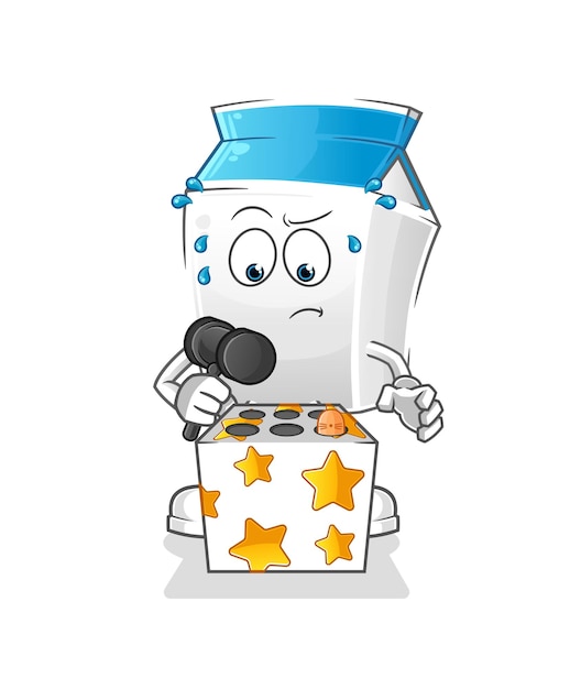 Cheerful Milk Carton Character Holding Delicious Star-Shaped Cookies ...