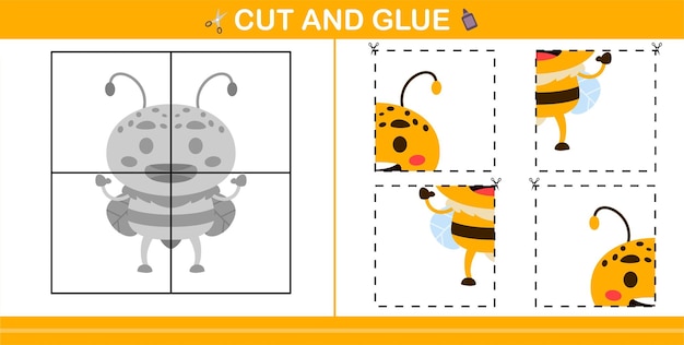 Colorful Ladybug and Bee Cut-and-Glue Craft Collection | Jiffy Designs