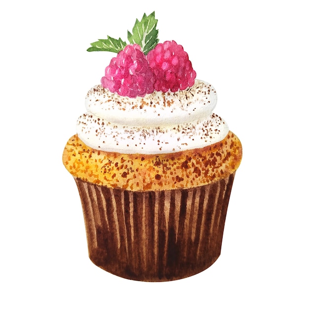 Delightful Raspberry Cream Cupcake with Whipped Topping | Jiffy Designs