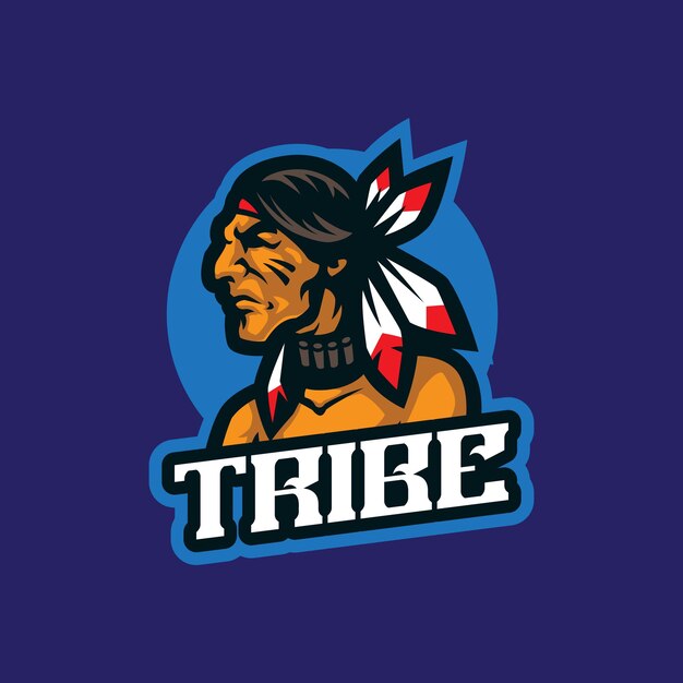 Fierce Warrior Mascot with Vibrant Feathered Headdress | Jiffy Designs