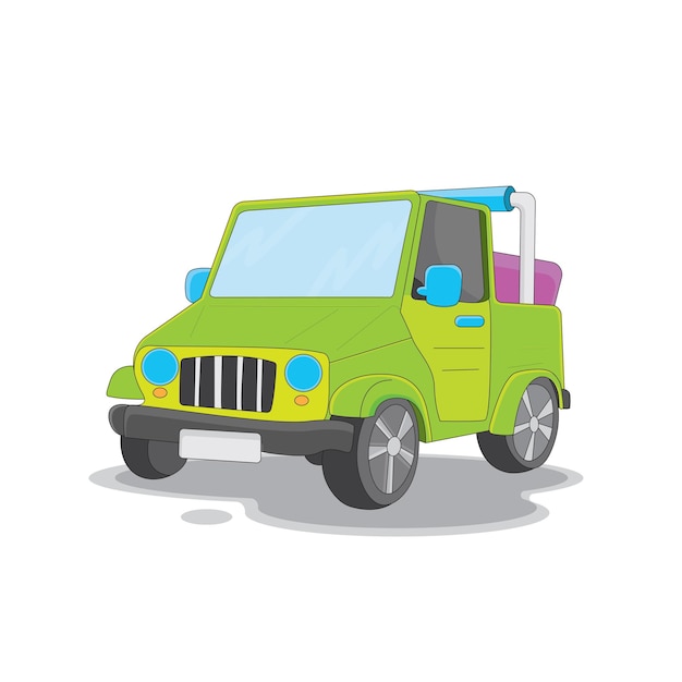 Cheerful Green Off-Road Adventure Vehicle | Jiffy Designs