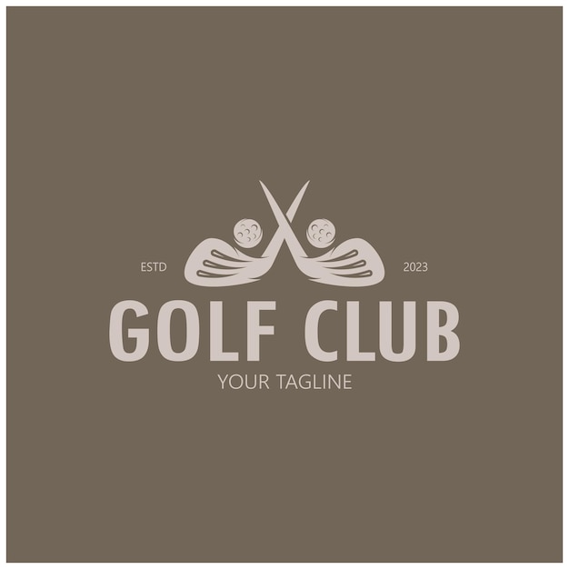 Elegant Golf Club Logo with Crossed Clubs and Emblem | Jiffy Designs