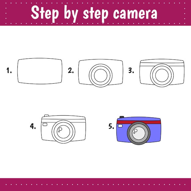 Vibrant Step-by-Step Camera Illustration Collection | Jiffy Designs