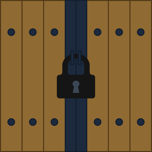 Padlock With Keyhole For Doors Vector Image. Door Padlock. Turnkey ...