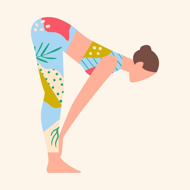Vibrant Yoga Pose with Geometric Patterns | Jiffy Designs