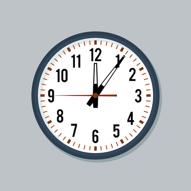 Classic Wall Clock with Minimalist Design and Bold Hands | Jiffy Designs