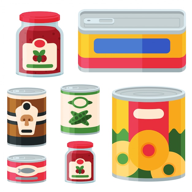 Colorful Canned Goods and Preserved Foods Collection | Jiffy Designs