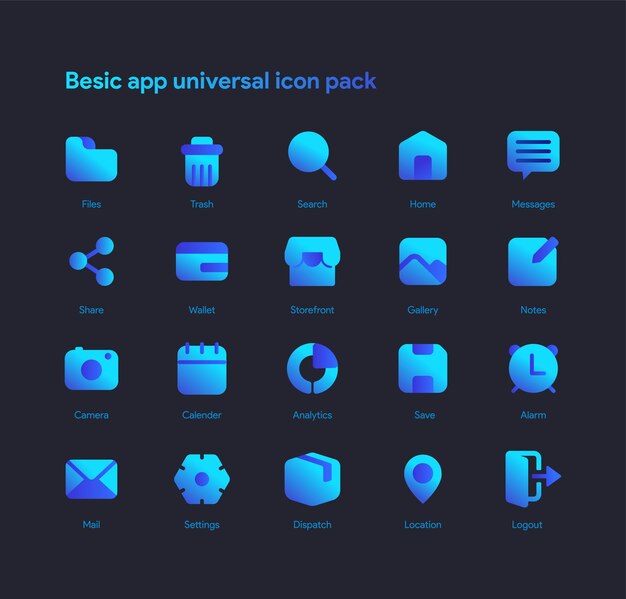 Vibrant Blue App Icons for Modern Digital Interfaces | Jiffy Designs