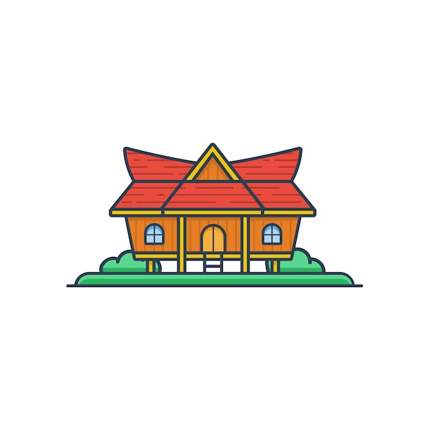 Vibrant Traditional Malay House with Striking Roof Design | Jiffy Designs