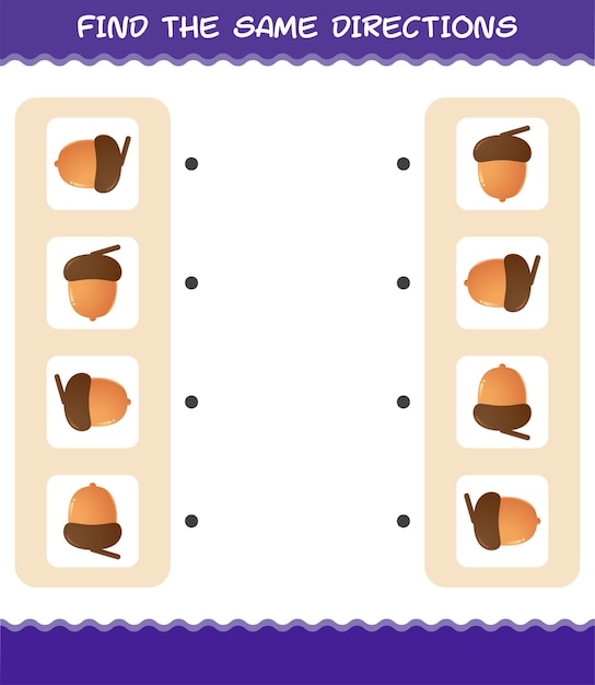 Matching Acorn Shapes and Directions | Jiffy Designs