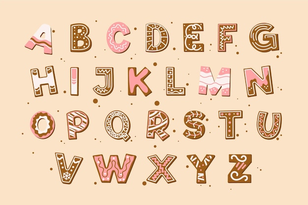 Whimsical Illustrated Alphabet of Ornate Letters | Jiffy Designs