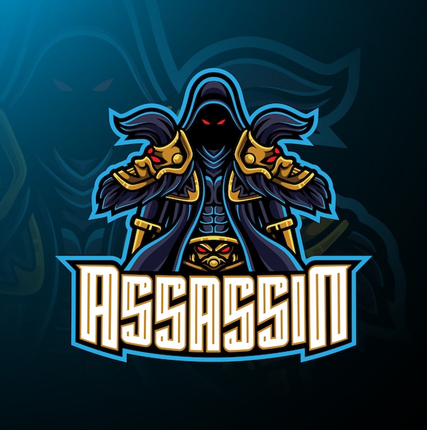 Captivating Assassin Emblem: A Striking Esports Logo Design | Jiffy Designs