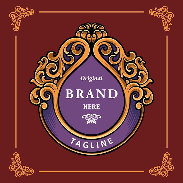 Ornate Vintage Brand Emblem with Elegant Flourishes | Jiffy Designs