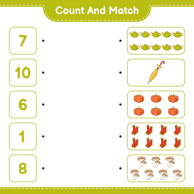Vibrant Vegetable Counting and Matching Game | Jiffy Designs
