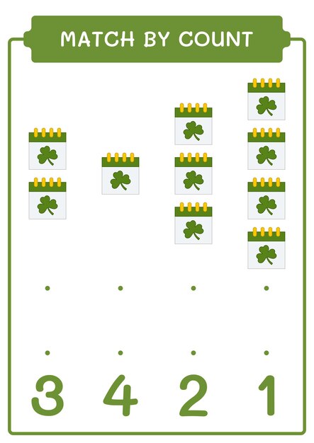 Shamrock Match by Count: Counting Clover Shapes | Jiffy Designs