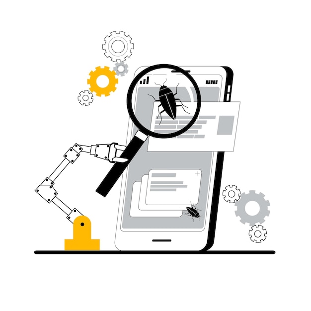 Magnified Cyber Security Inspection on Digital Device | Jiffy Designs
